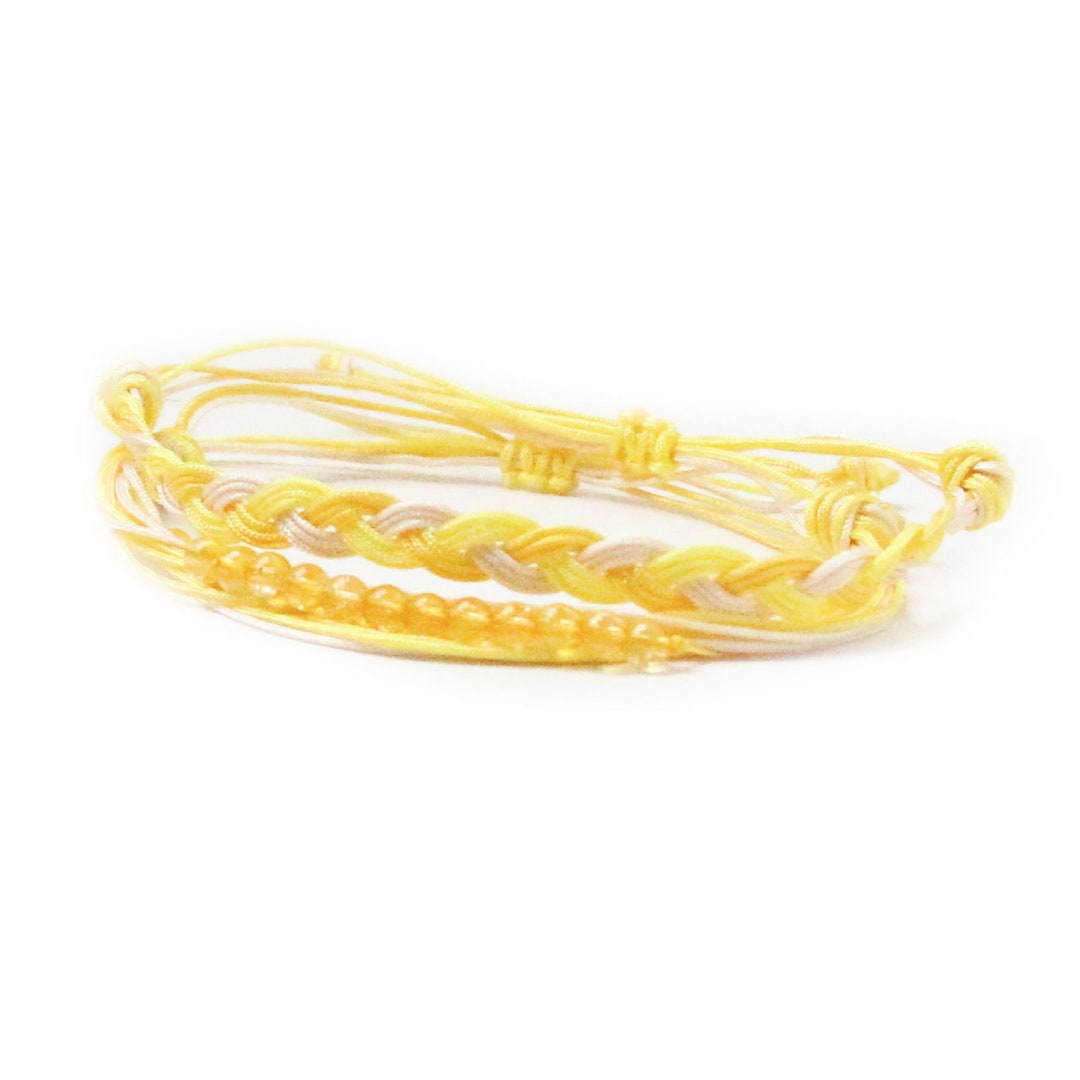 Yellow Awareness String Bracelet | Endometriosis Awareness Cause ...