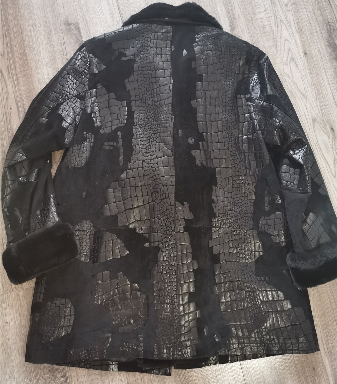 Leather Jacket Fabiani Gr 44 - Etsy