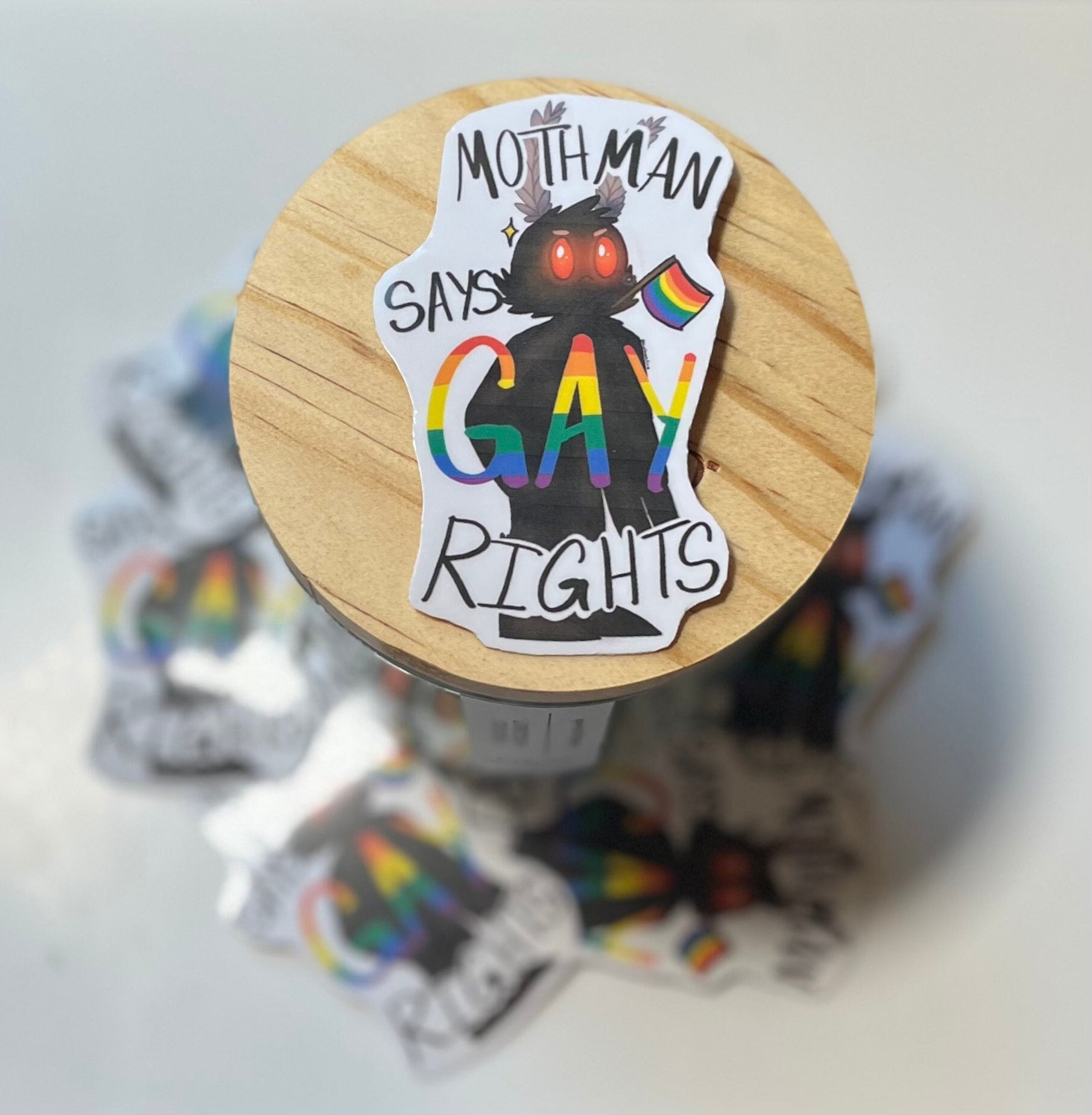 Mothman Gay Rights Sticker - Etsy