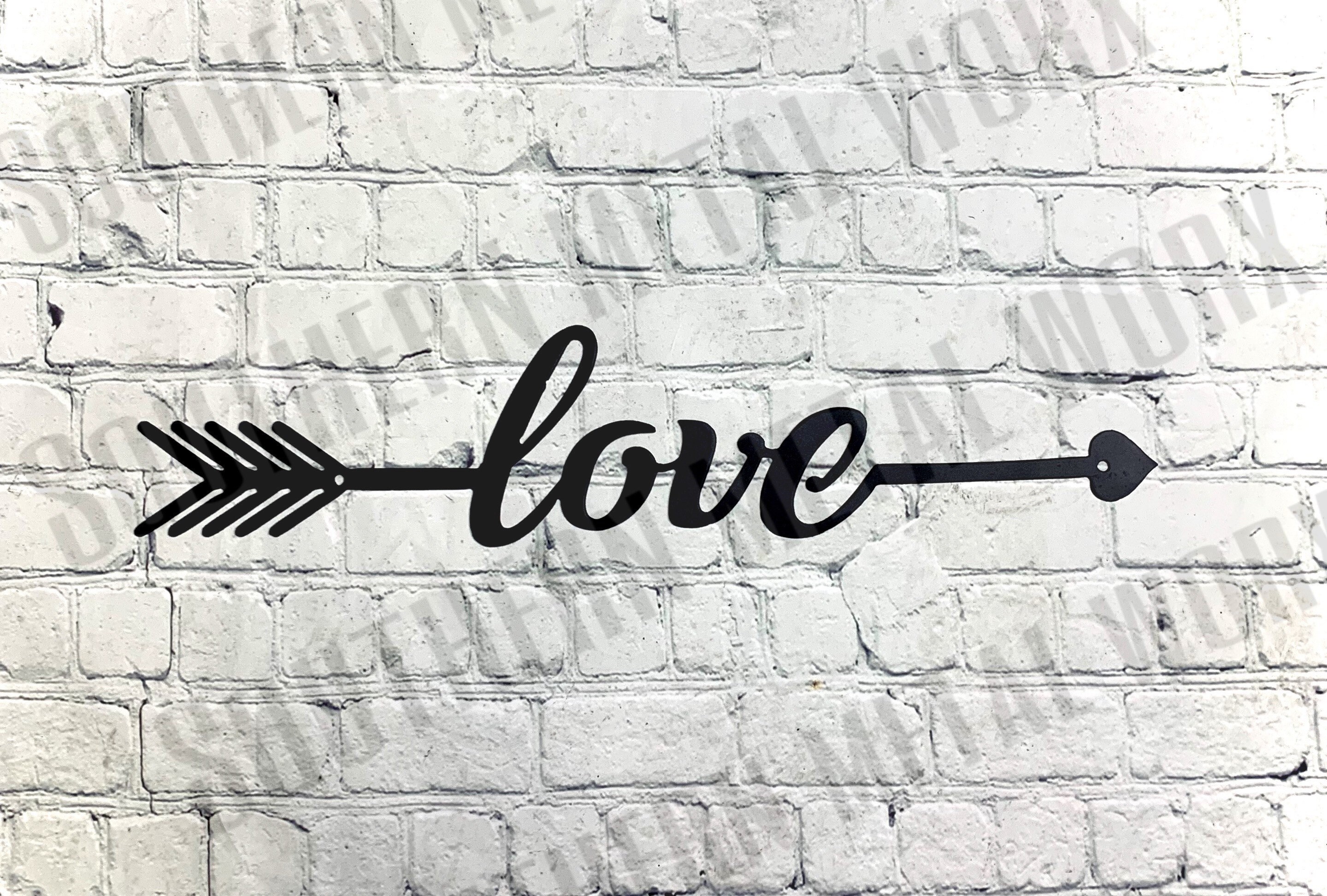 Metal Art 16 Gauge Steel in Black Love Hope Believe Sweet | Etsy