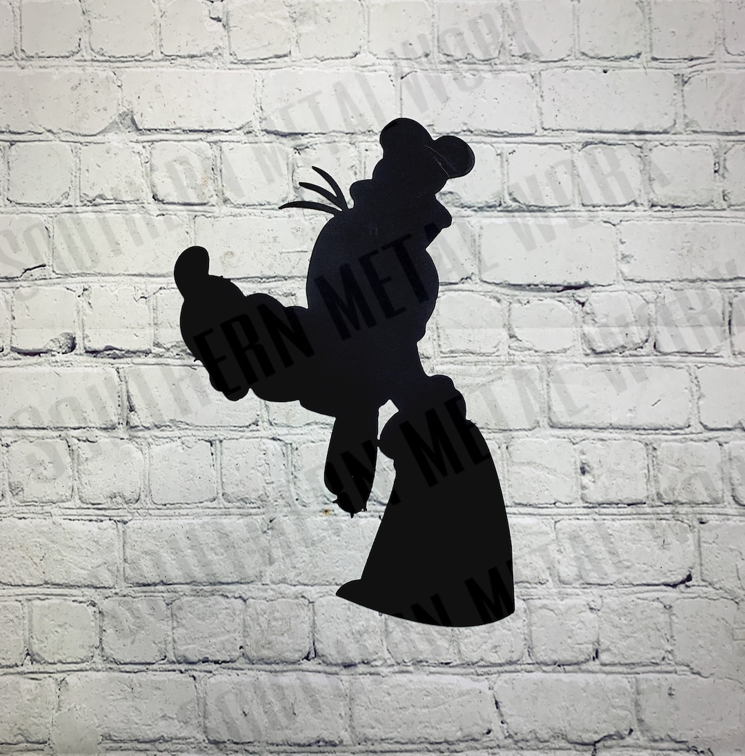 Metal Art 16 Gauge Steel in Black Goofy Wall Sign Disney - Etsy