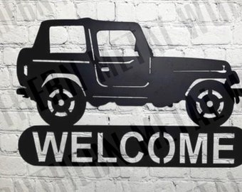 Metal Wall Art Jeep - Etsy