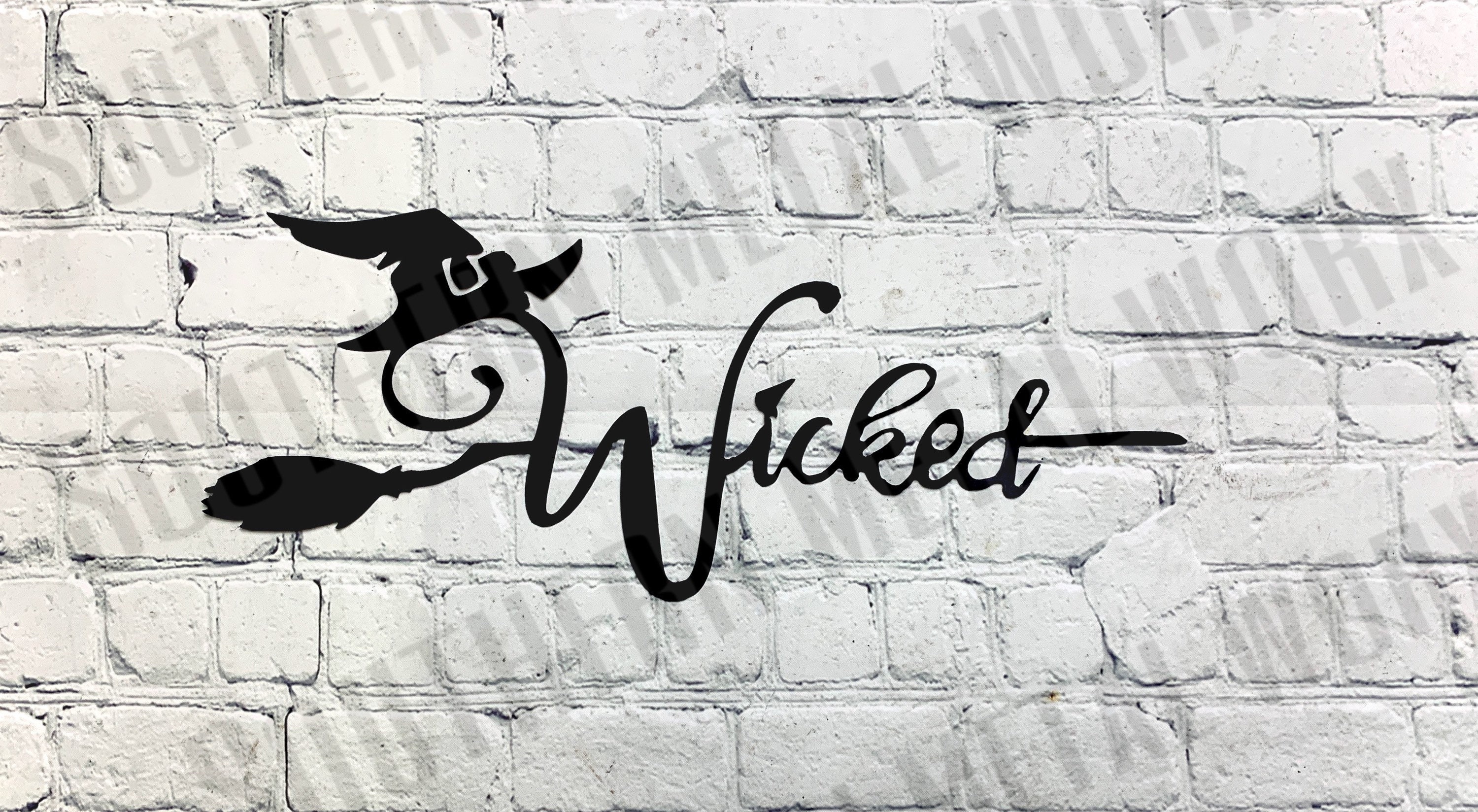 Metal Art 16 Gauge Steel in Black Wicked Witch Wall Sign | Etsy