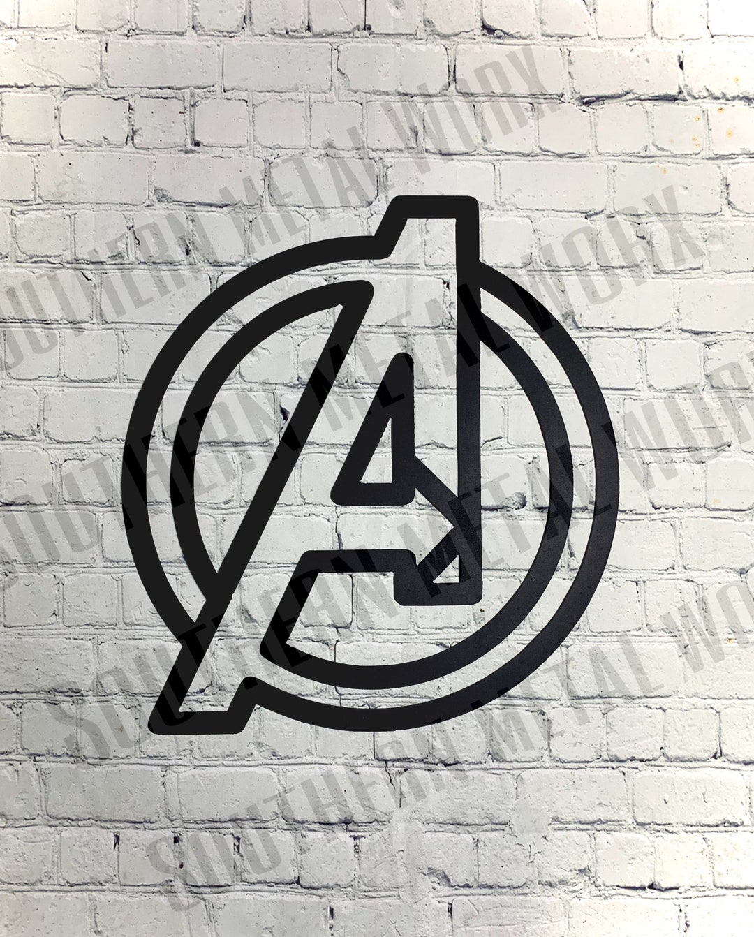 Metal Art 16 Gauge Steel in Black the Avengers Logo Marvel - Etsy