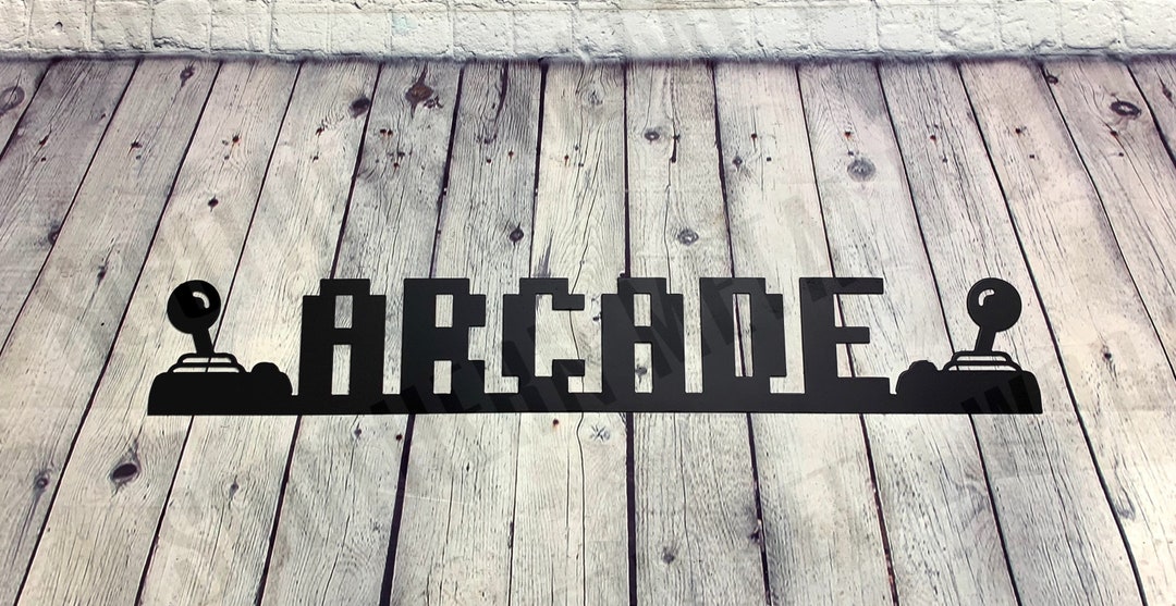 Metal Art 16 Gauge Steel in Black Vintage Style arcade Joy Sticks Wall ...