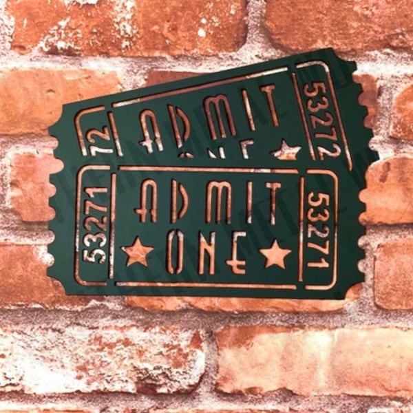 Metal Wall Movie Tickets - Etsy