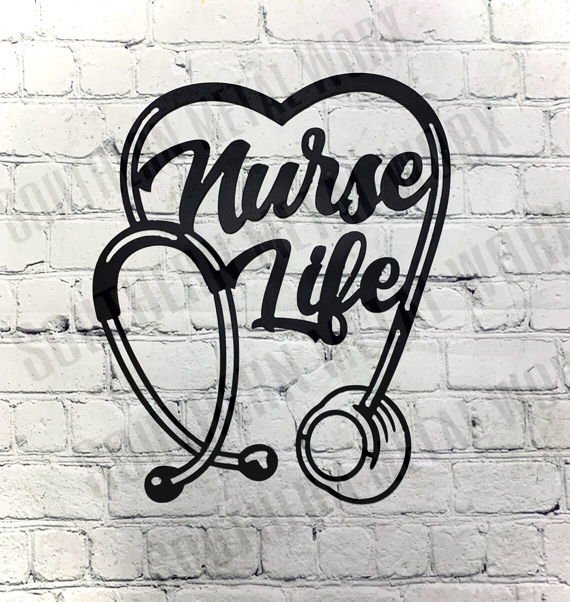Metal Art 16 Gauge Steel in Black nurse Life Heart - Etsy