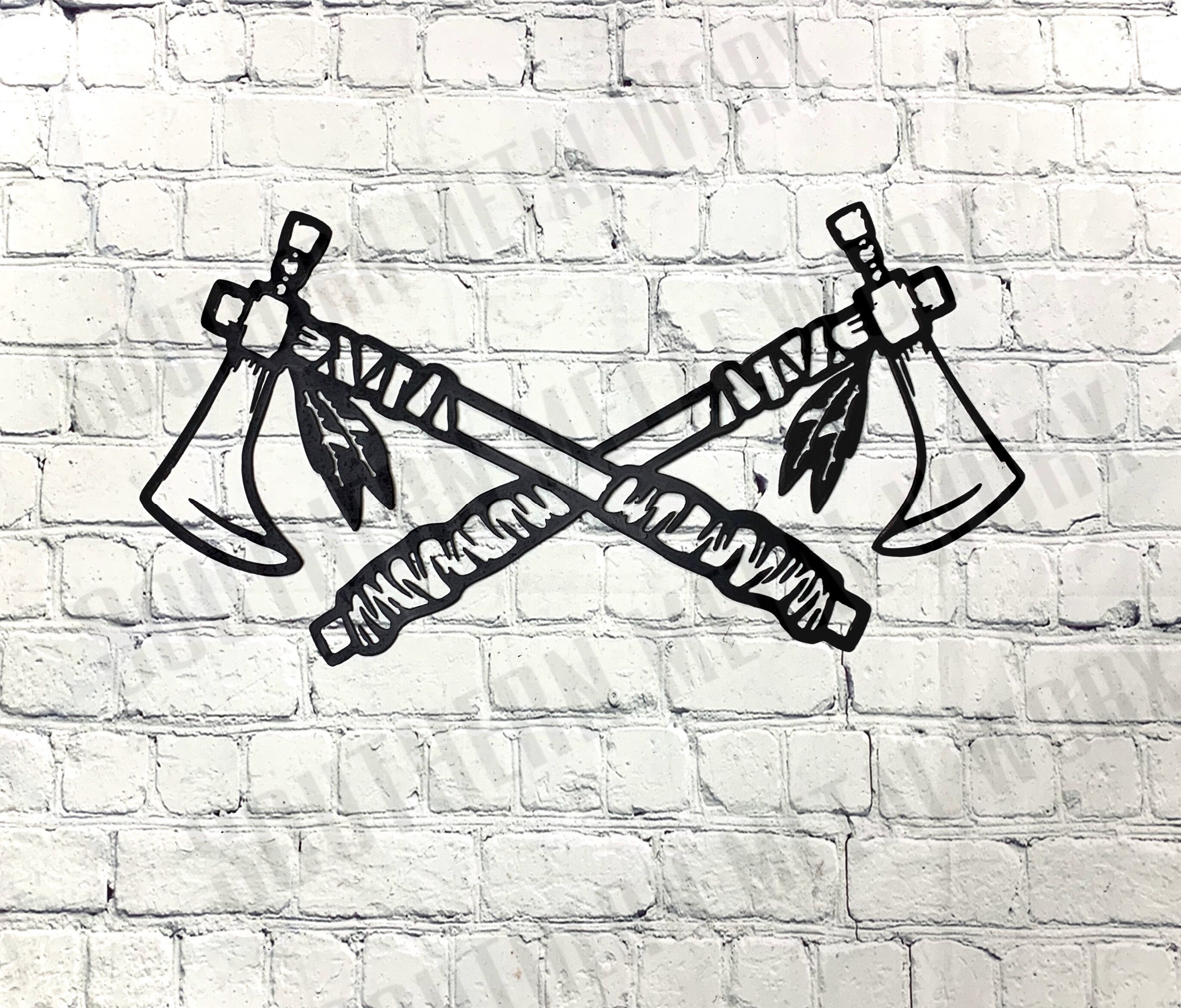 Metal art 16 gauge steel in black Native American cross | Etsy