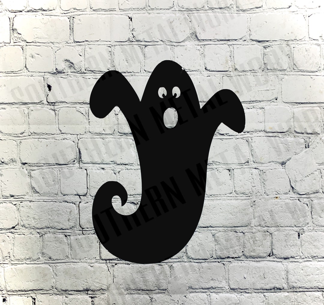 Metal Art-16 Gauge Steel in Black Spooky Ghost Wall Sign - Etsy