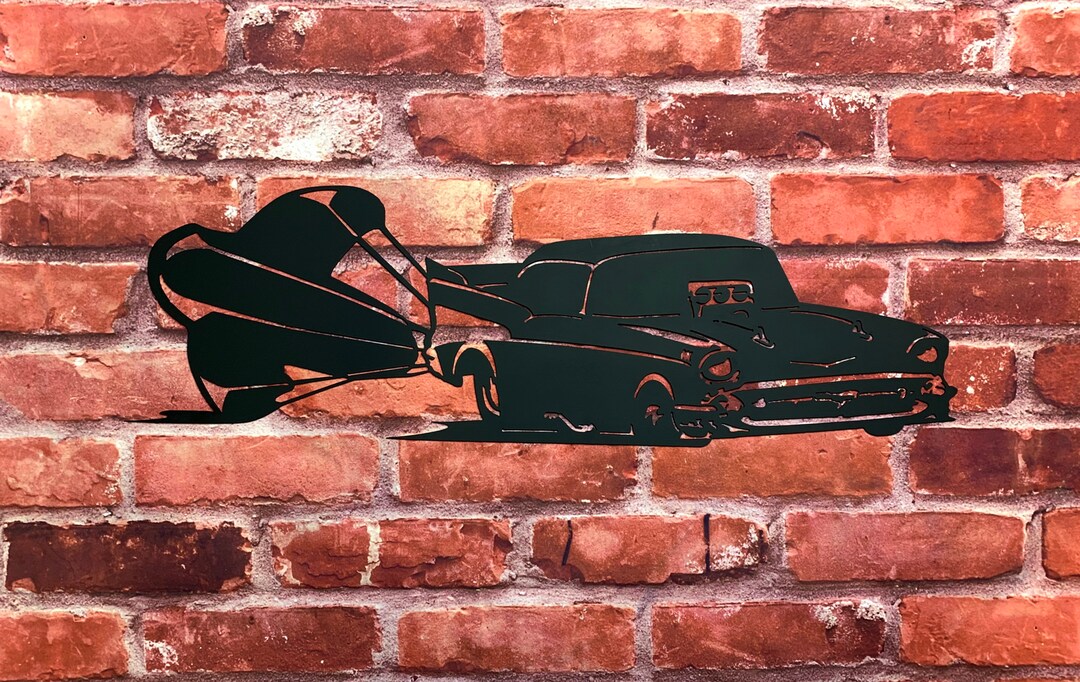Metal Art 16 Gauge Steel In Black 57 Chevy Pro Mod Drag Car Drag Racing