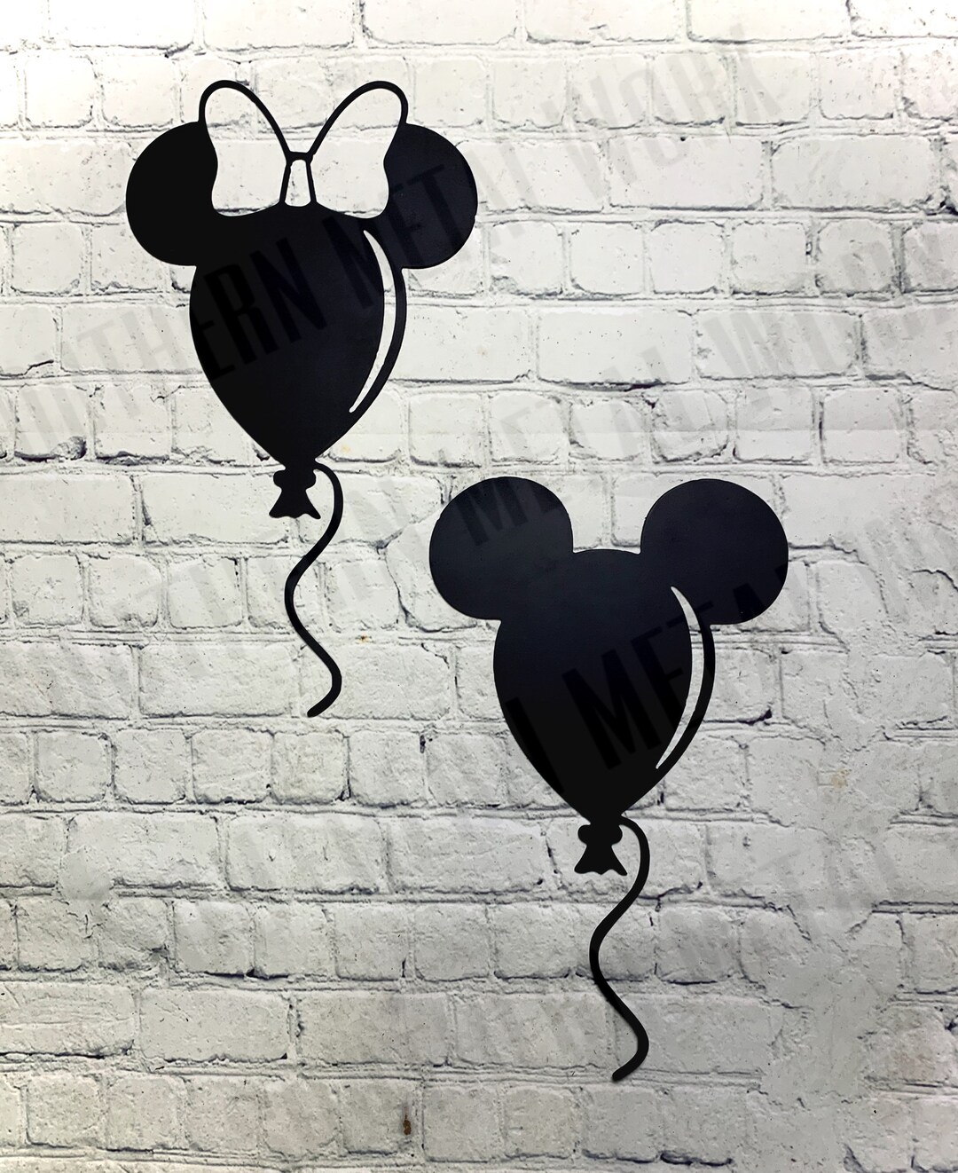 Metal Art 16 Gauge Steel in Black Mickey and Minnie Disney - Etsy