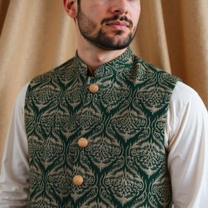 Joon Embroidery Green Koti / Waist Coat - Mens Kurta Pajama /shalwar ...