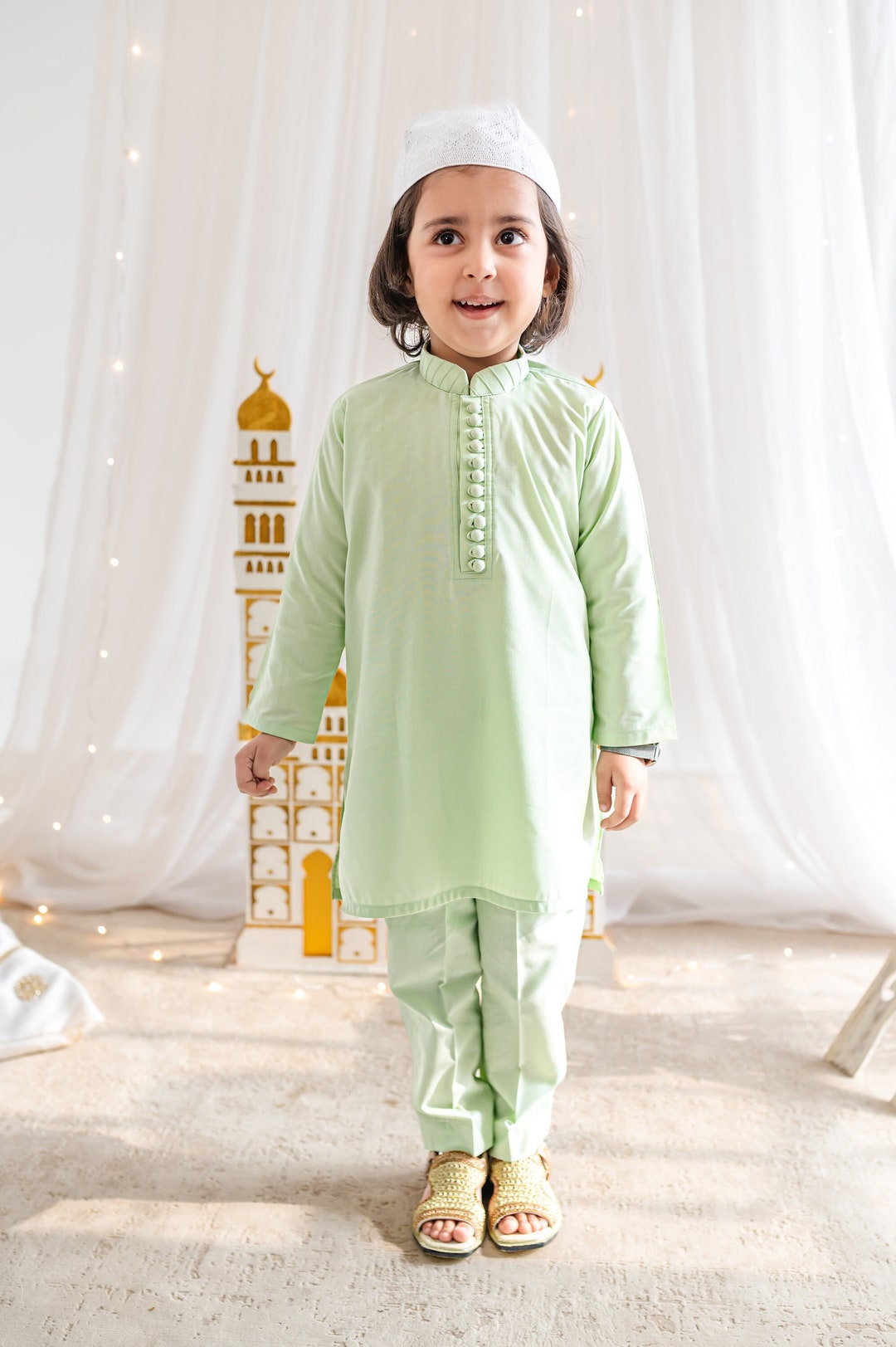 Mint Kurta Classic - Baby Boy Kurta Pajama / Shalwar Kameez / Thobe ...