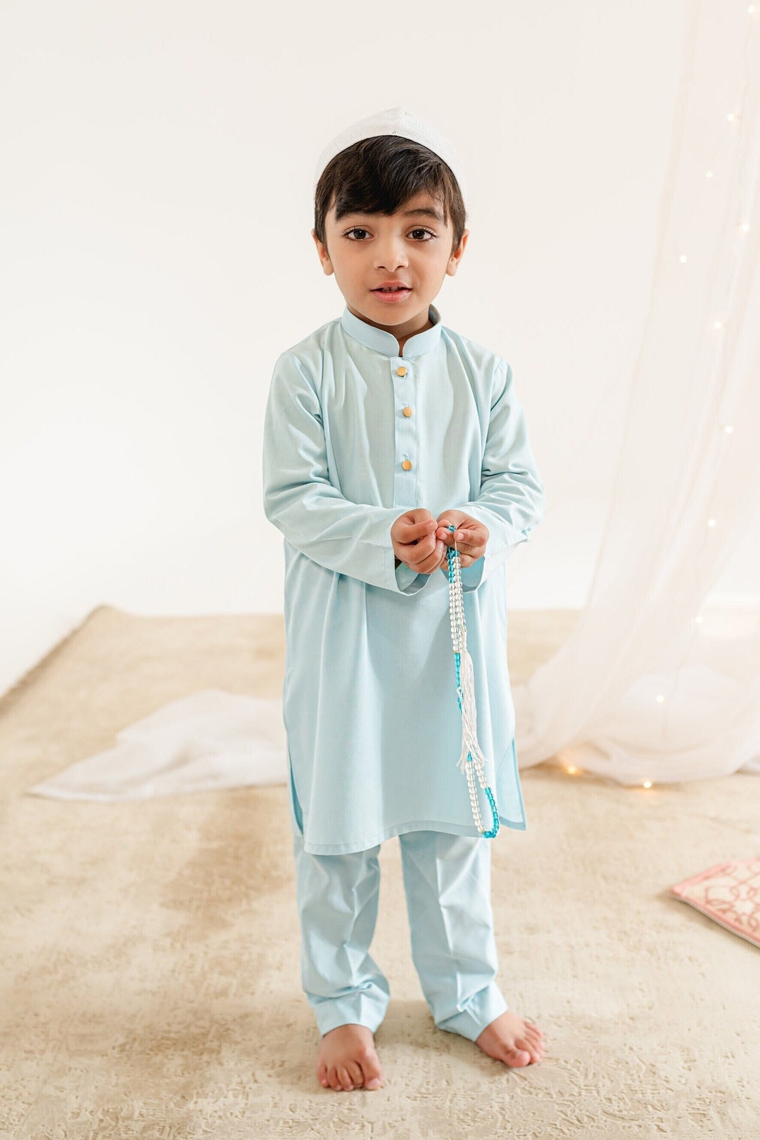 Asemaan - Sky Blue Kurta - Baby Boy Kurta Pajama / Shalwar Kameez ...