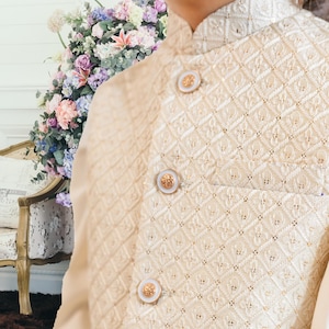 Ivory Embroidery Koti Waistcoat Baby Kids; Ramadan, Eid, Kurta Pajama ...
