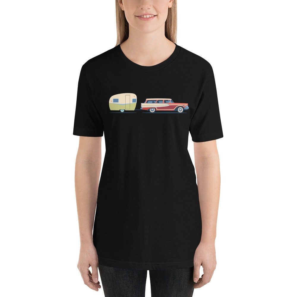 Vintage Car Trailer T-shirt, Vintage Camper, Vintage Camping, Retro ...