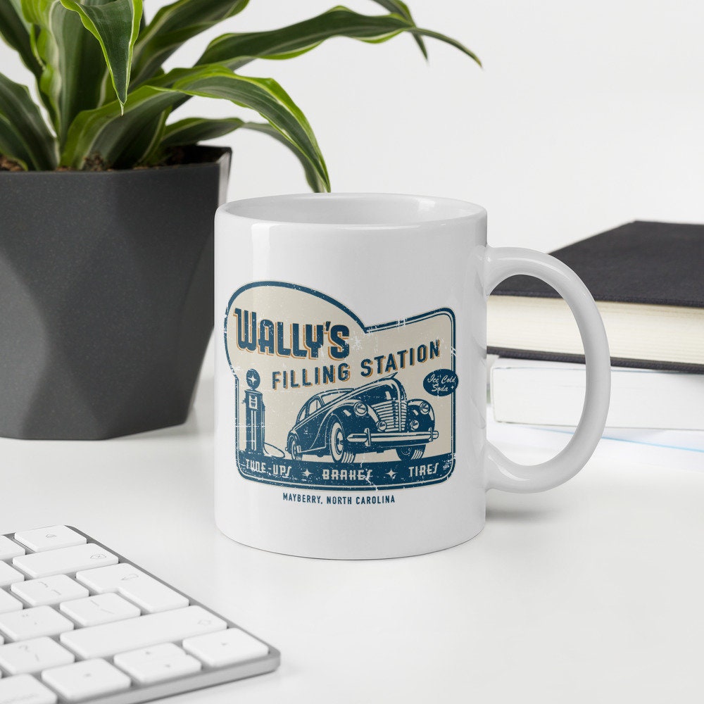 The Andy Griffith Show Wally's Filling Station Mug Andy - Etsy
