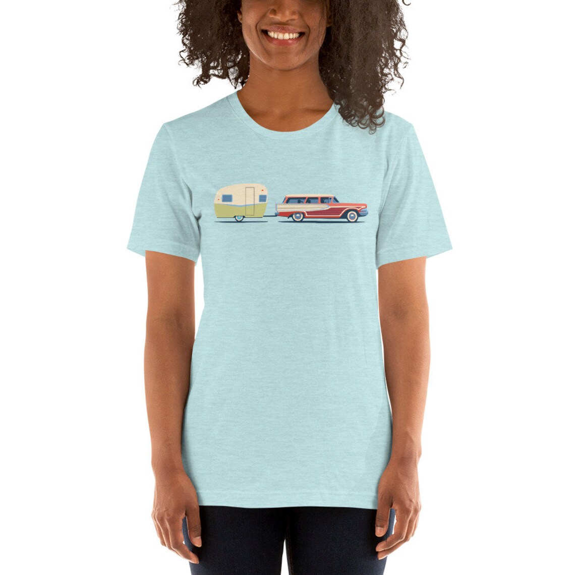 Vintage Car Trailer T-shirt Vintage Camper Vintage Camping | Etsy