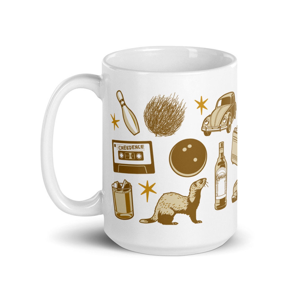 The Big Lebowski Mug, the Dude Coffee Mug, Big Lebowski, Jeff Bridges ...