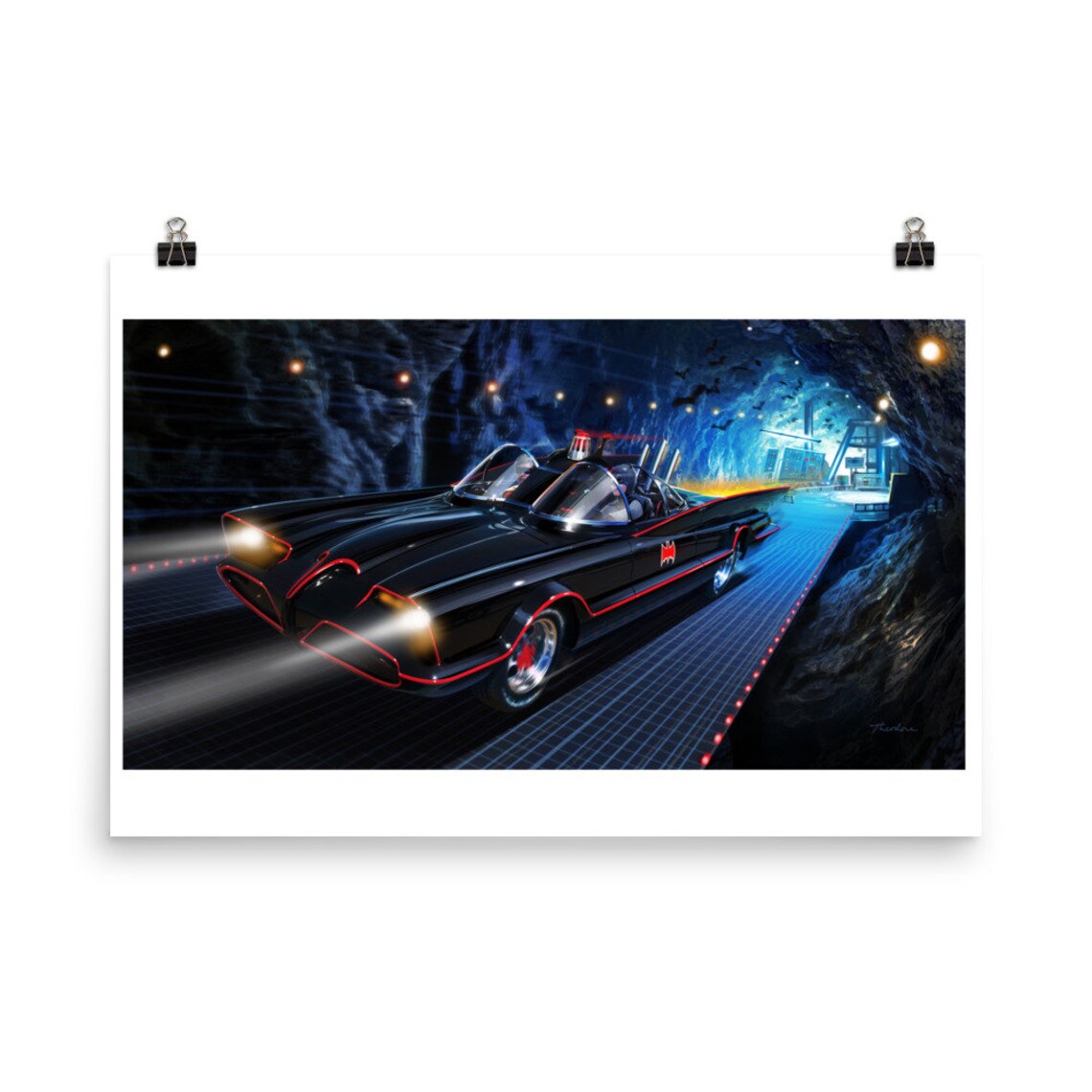 Batmobile Art Print, 1966 Batmobile, TV Batman, Batmobile, Vintage TV ...