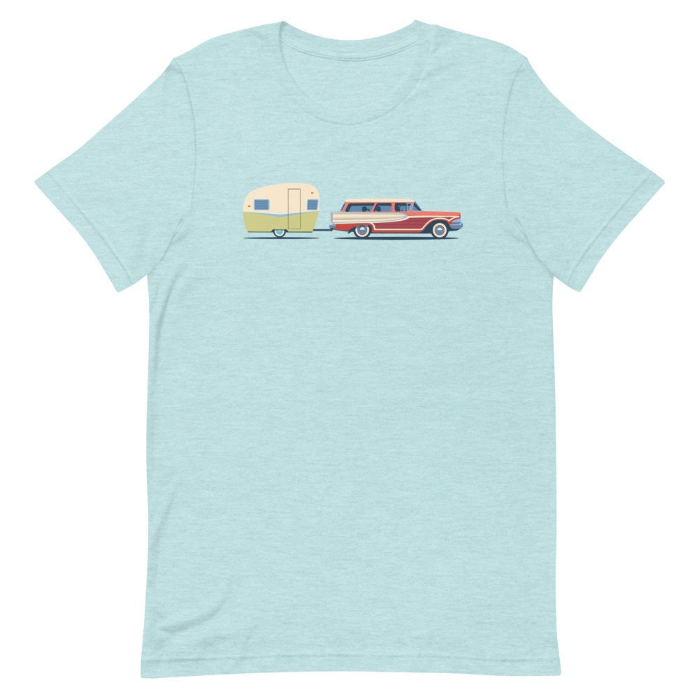 Vintage Car Trailer T-shirt, Vintage Camper, Vintage Camping, Retro ...