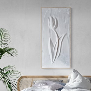 White Plaster Wall Art | Large Wall Art | Bas Relief Wall Art for ...