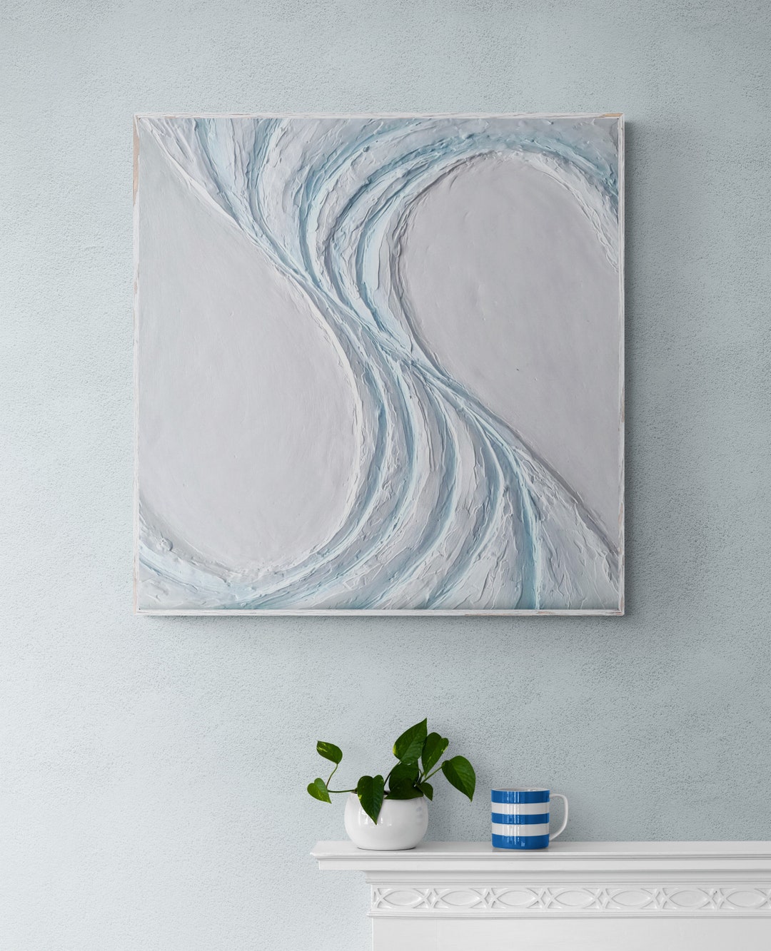Abstract Ocean Wave Plaster Wall Art: 3D Beach Decor - Etsy