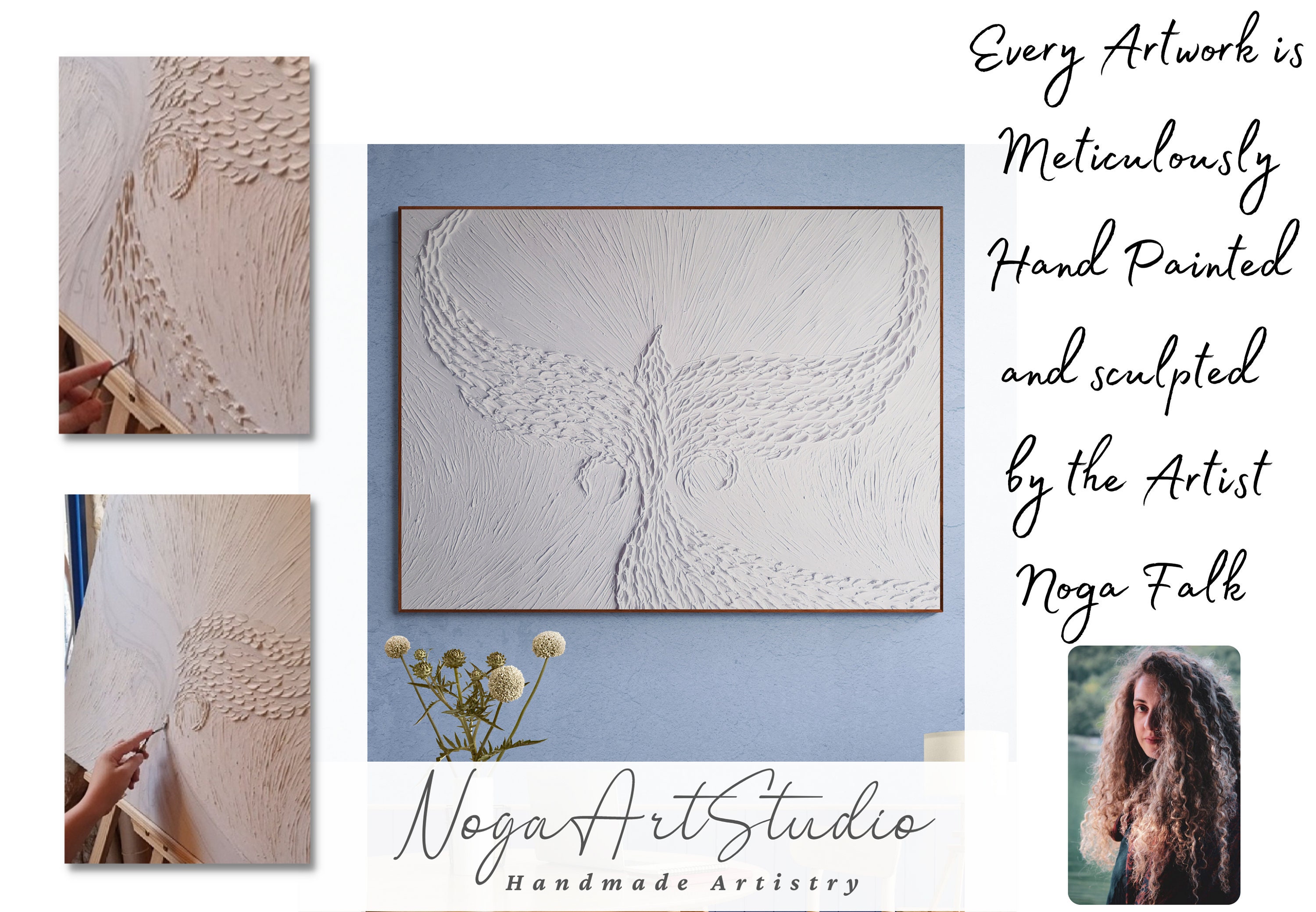 White Textured Phoenix Rising Art Symbolizes Rebirth & Renewal ...