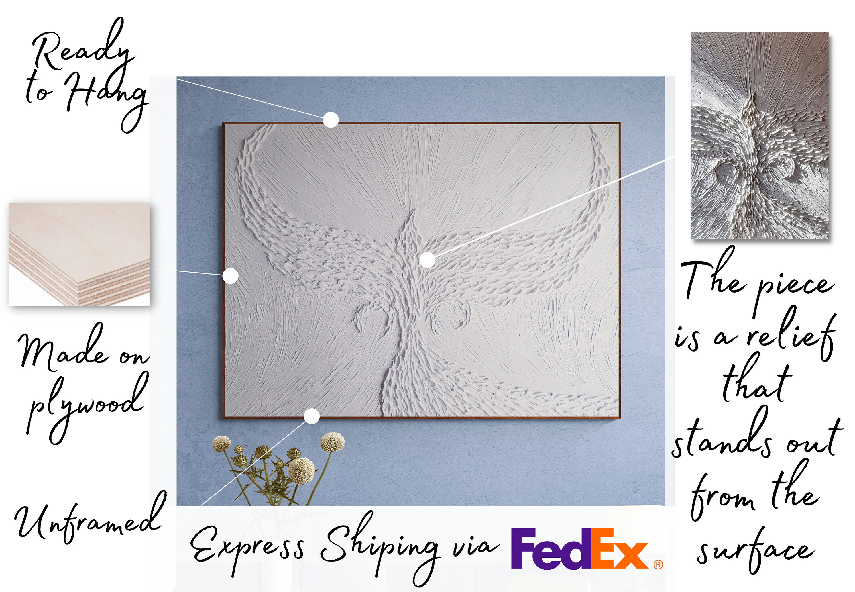 White Textured Phoenix Rising Art Symbolizes Rebirth & Renewal ...