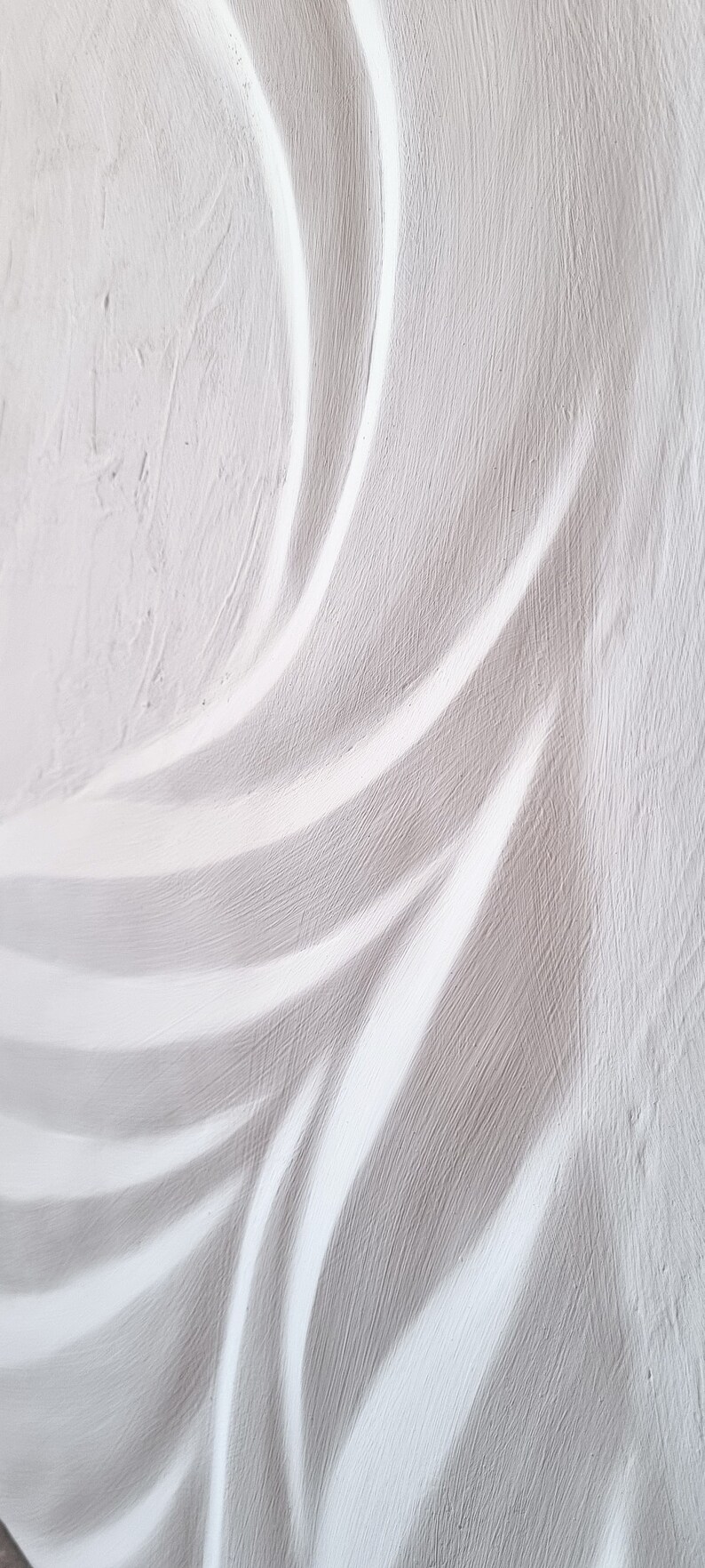 White Tree of Life Plaster Painting, Symbolizes Connection & Unity, Handmade Minimalist Bas ...