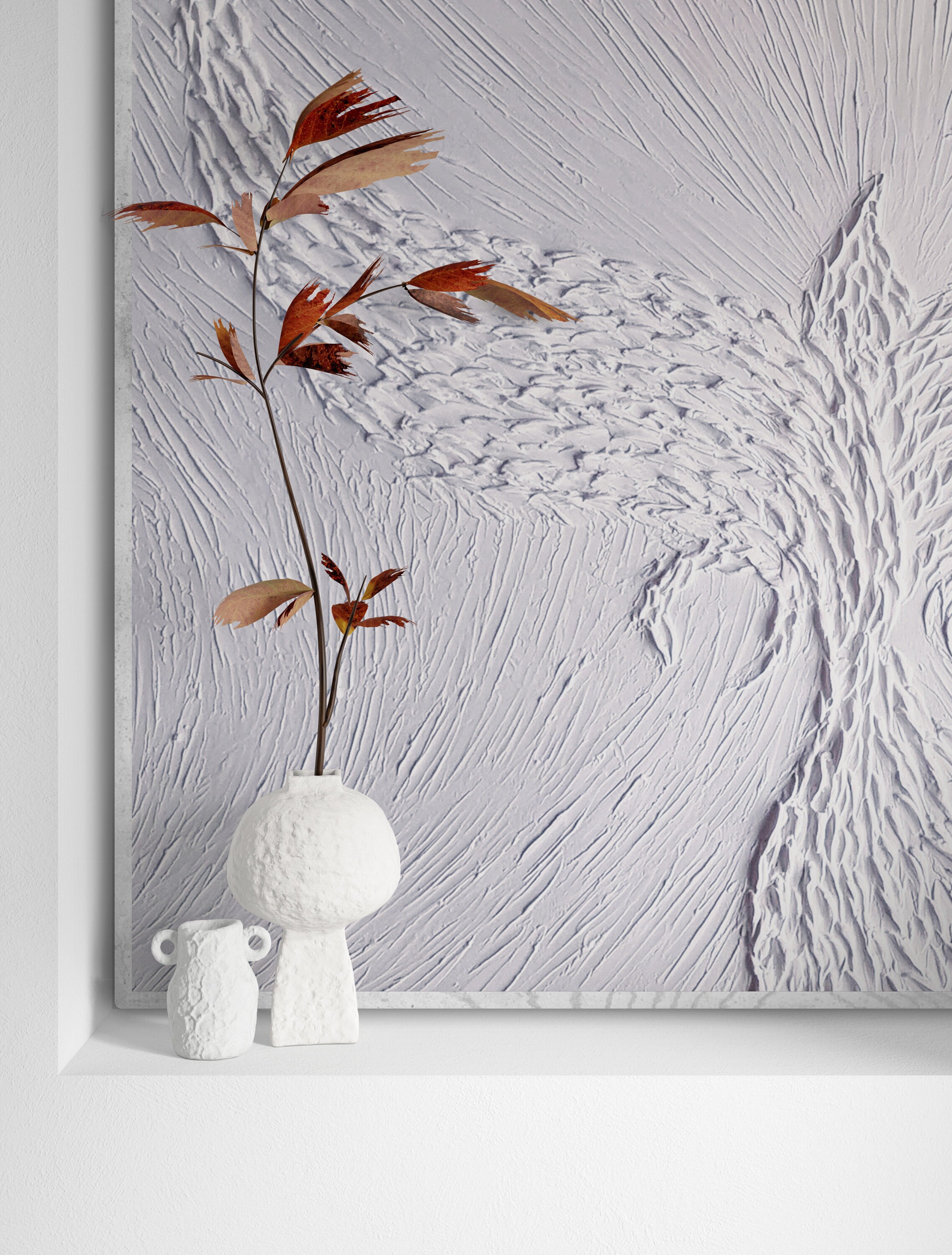 White Textured Phoenix Rising Art Symbolizes Rebirth & Renewal ...