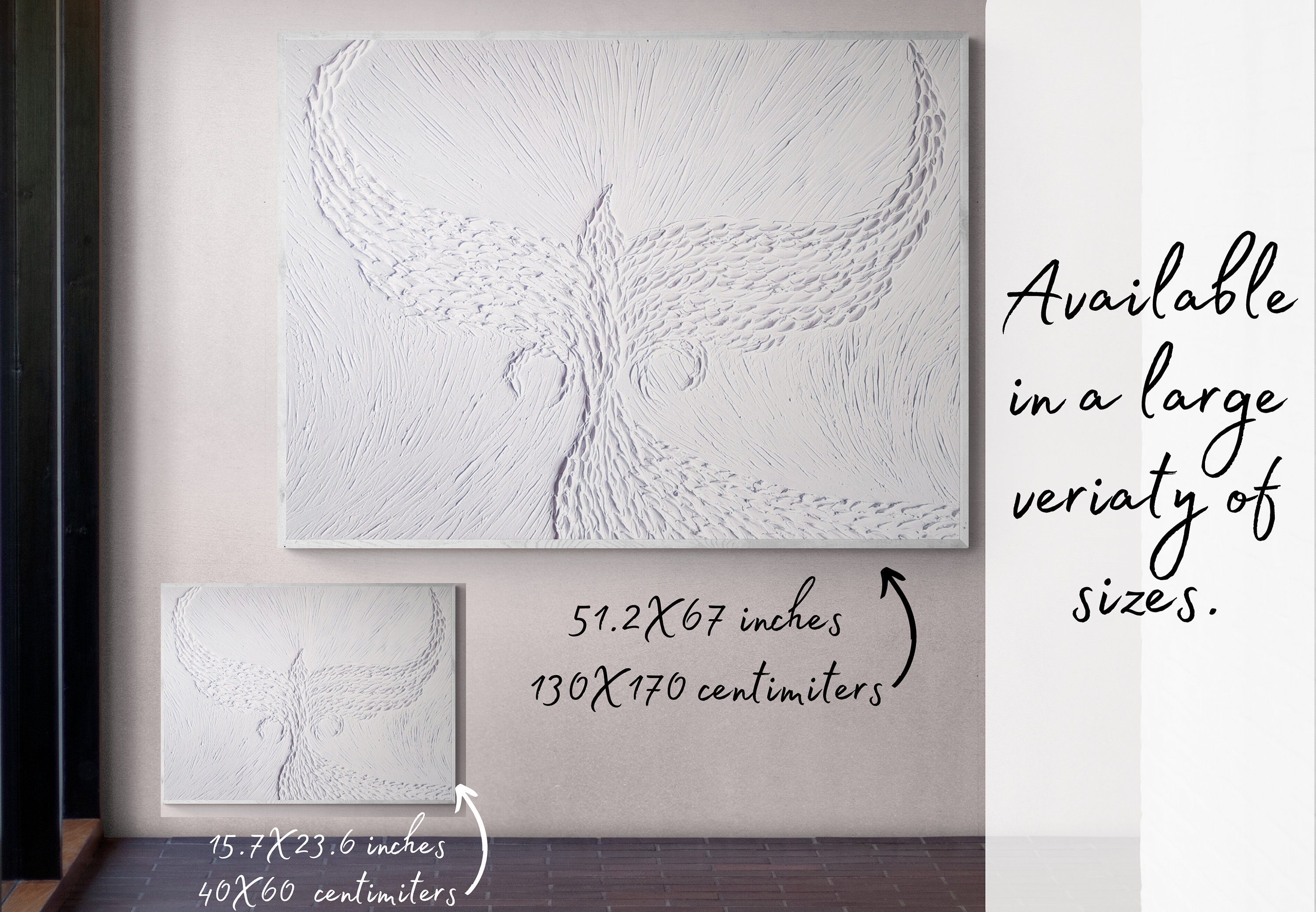 White Textured Phoenix Rising Art Symbolizes Rebirth & Renewal ...