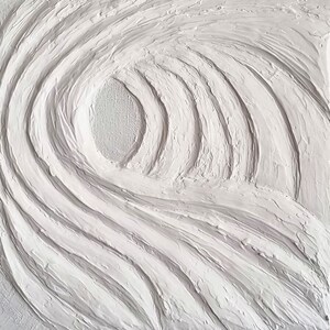White Wave Plaster Art: Abstract Sculptural Wall Decor - Etsy