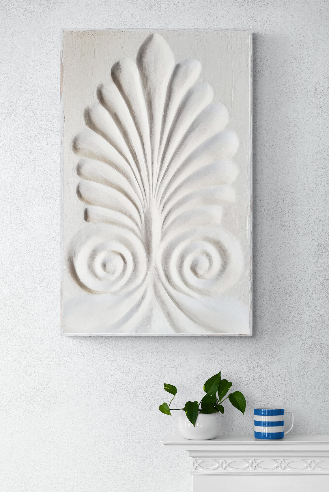 Greek Antefix Plaster Wall Art, 3D Wall Art for Your Greek Decor ...