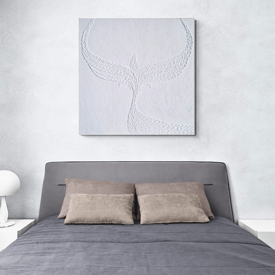 Phoenix Rising Art | White Textured Symbolic Art | Symbolizes Strength ...