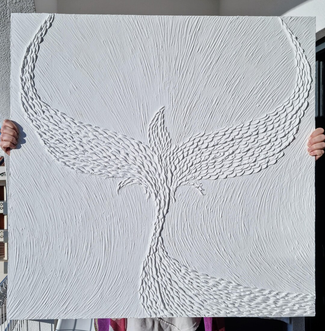 Rising Phoenix Art Symbolizes Strength & New Beginnings. Handmade ...