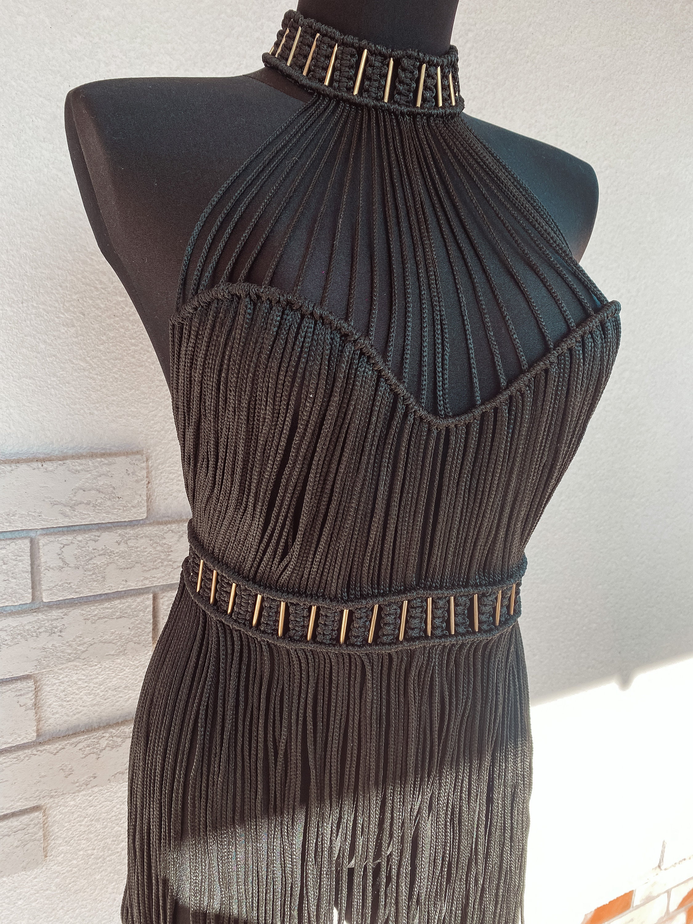 Macrame Dress - Etsy