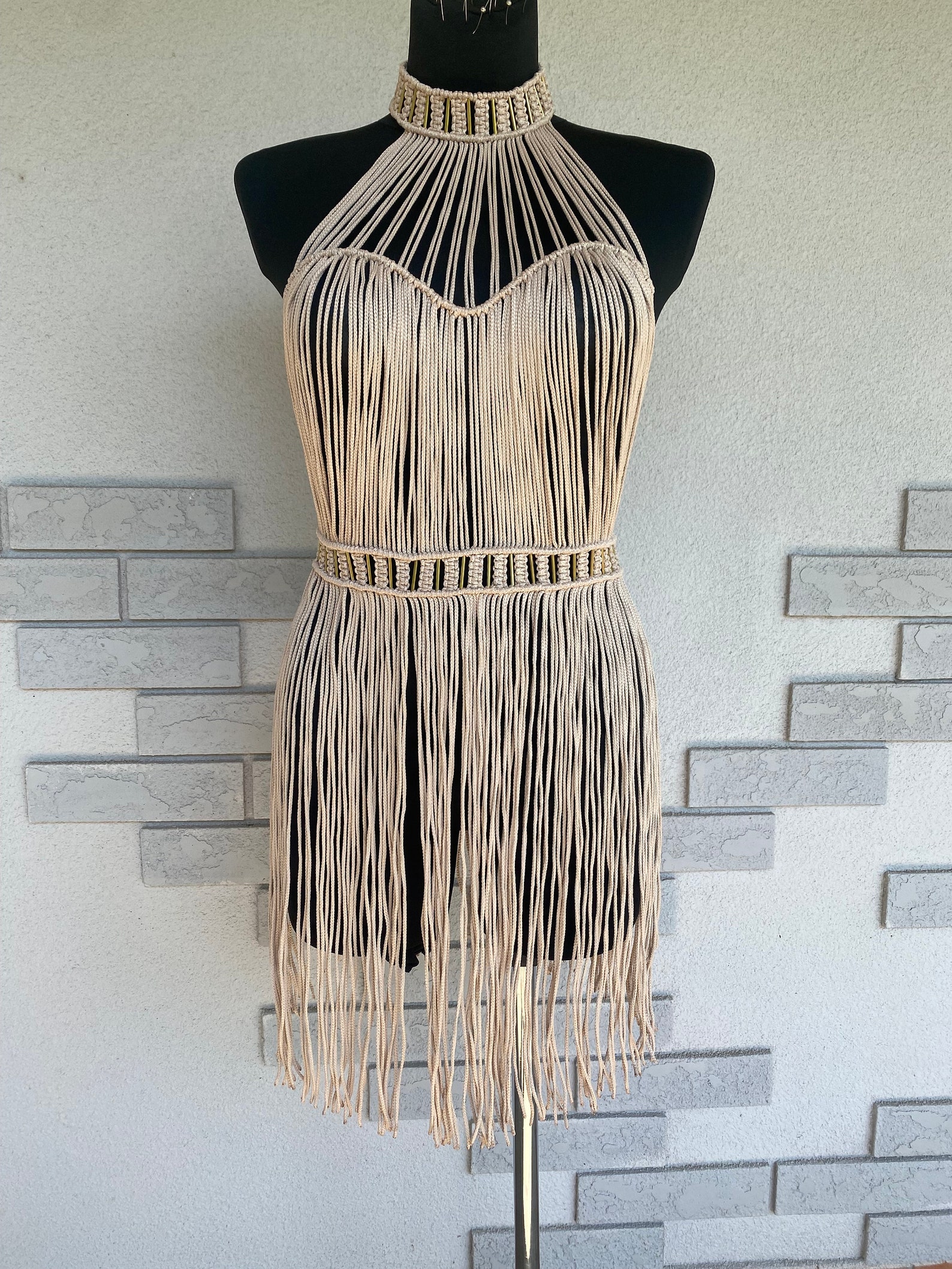 Macrame Dress - Etsy