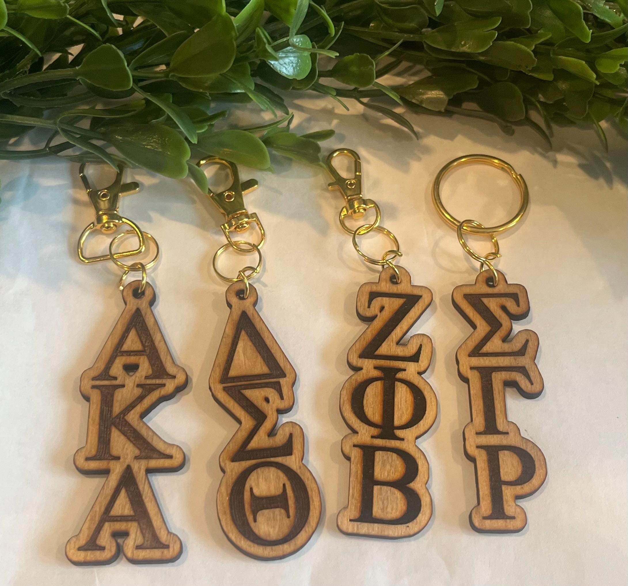 Custom Sorority Keychain I Custom Fraternity Keychain I Personalized ...
