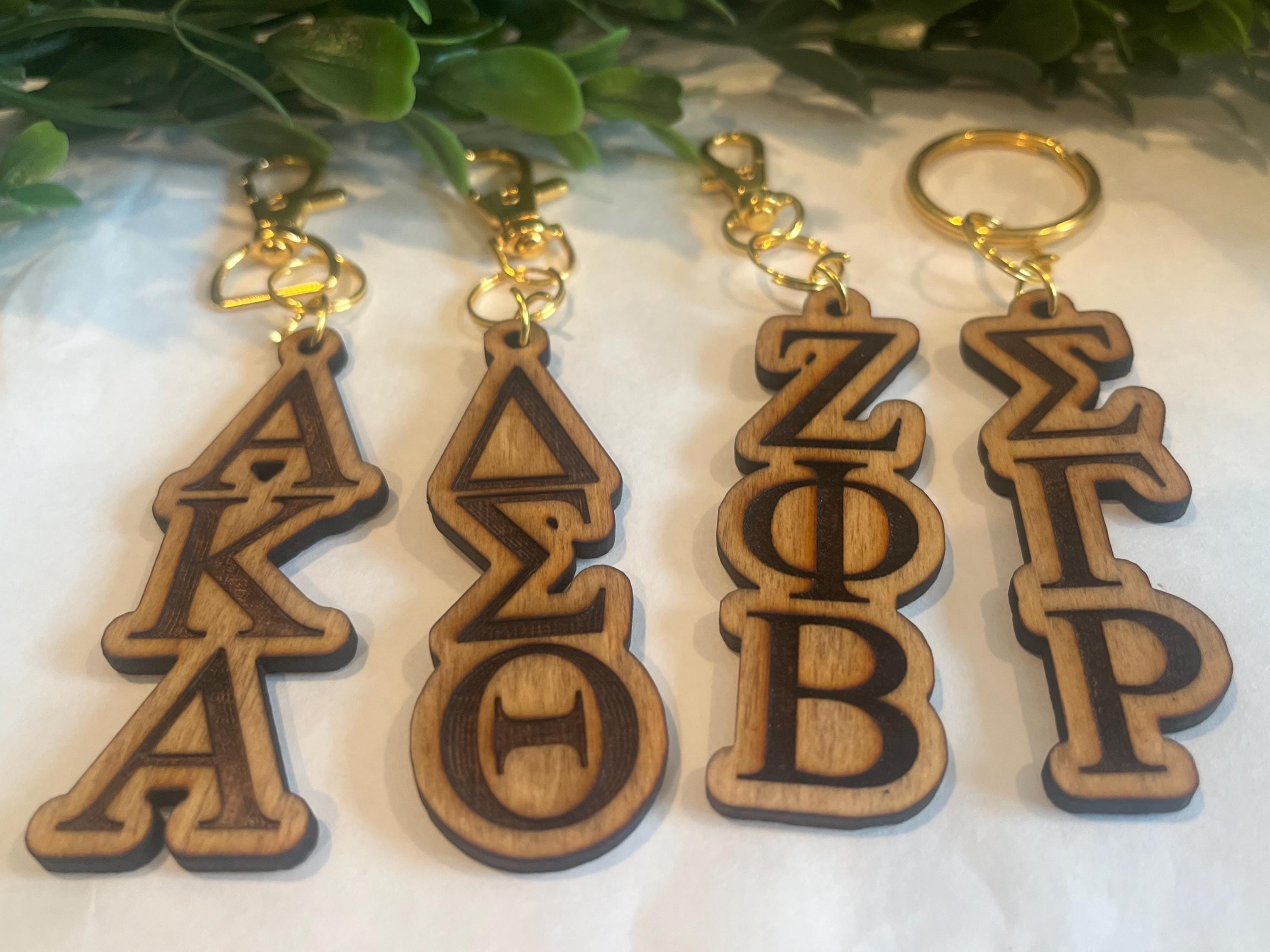 Custom Sorority Keychain I Custom Fraternity Keychain I Personalized ...