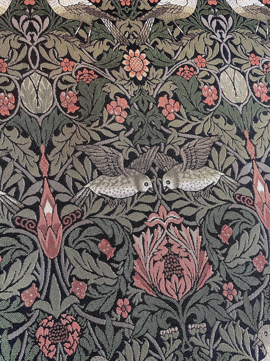 1 Metre Vintage William Morris Birds Pattern Heavyweight Upholstery ...