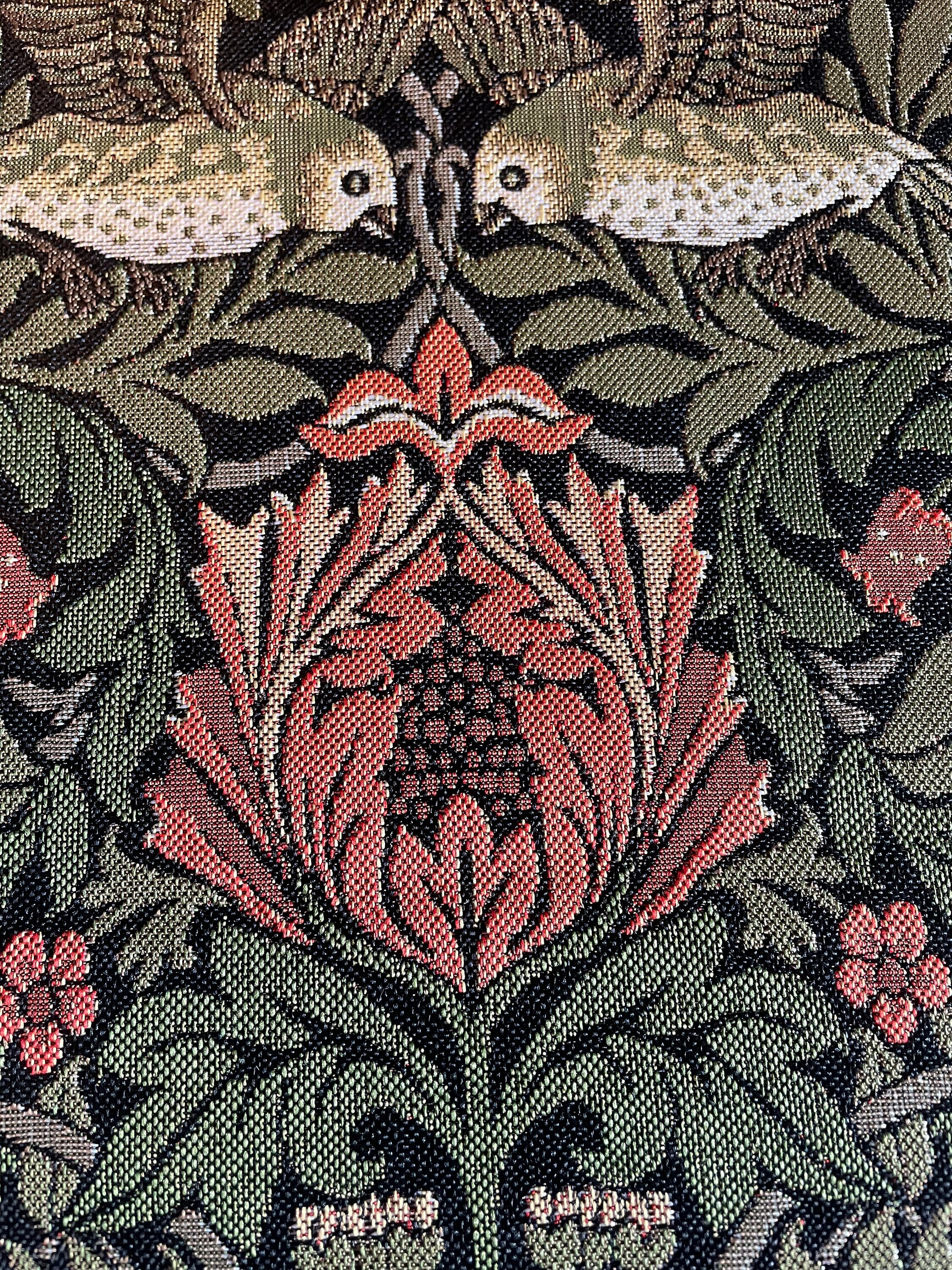 6 Meters Vintage William Morris Birds Pattern Upholstery Tapestry Woven ...