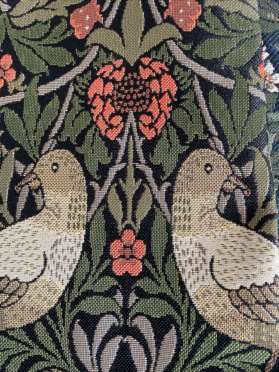 5m Vintage William Morris Birds Pattern Upholstery Tapestry Woven ...