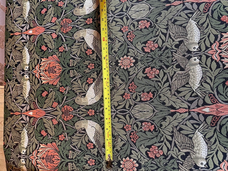 1 Metre Vintage William Morris Birds Pattern Heavyweight Upholstery ...