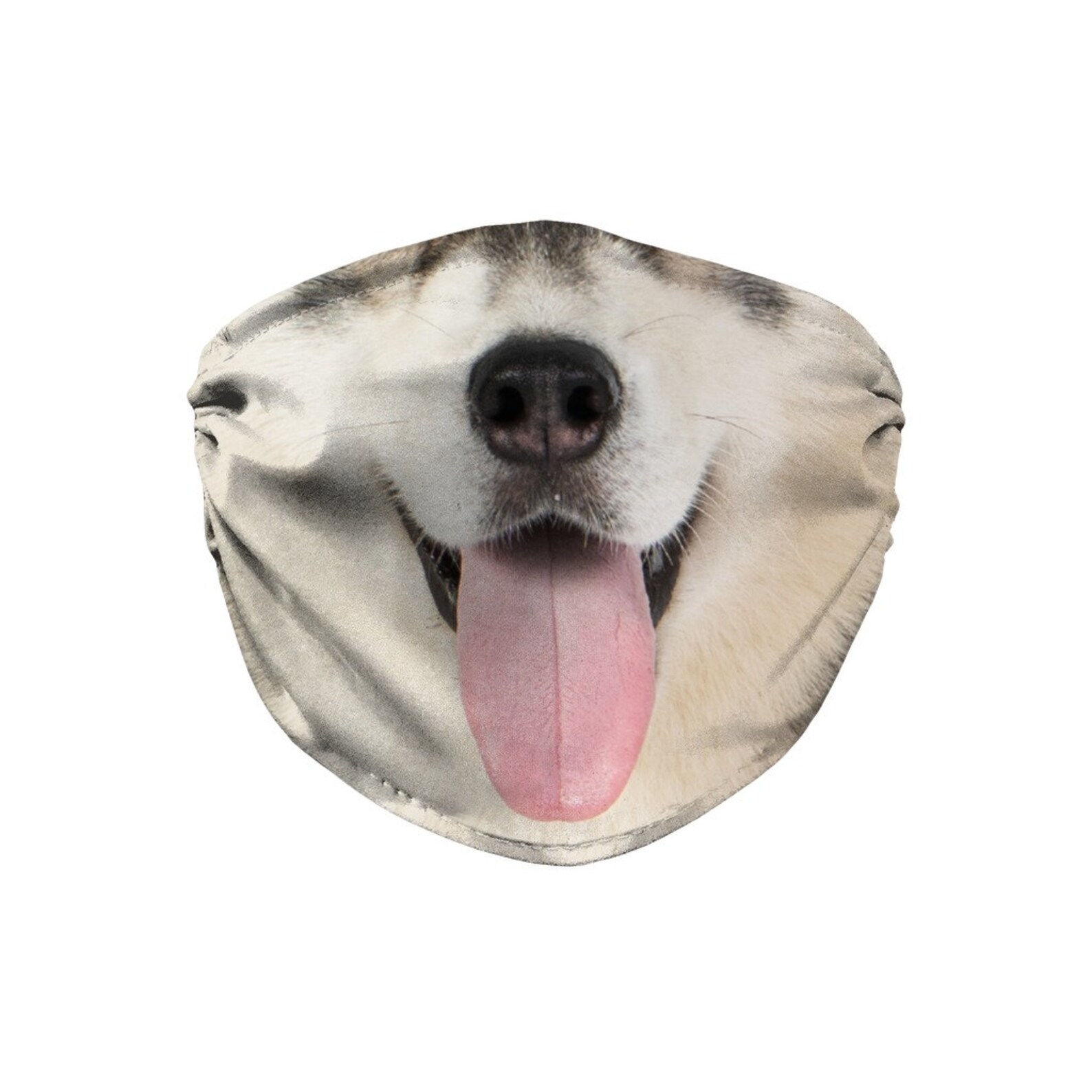 Siberian husky face mask husky face mask with filter pocket | Etsy