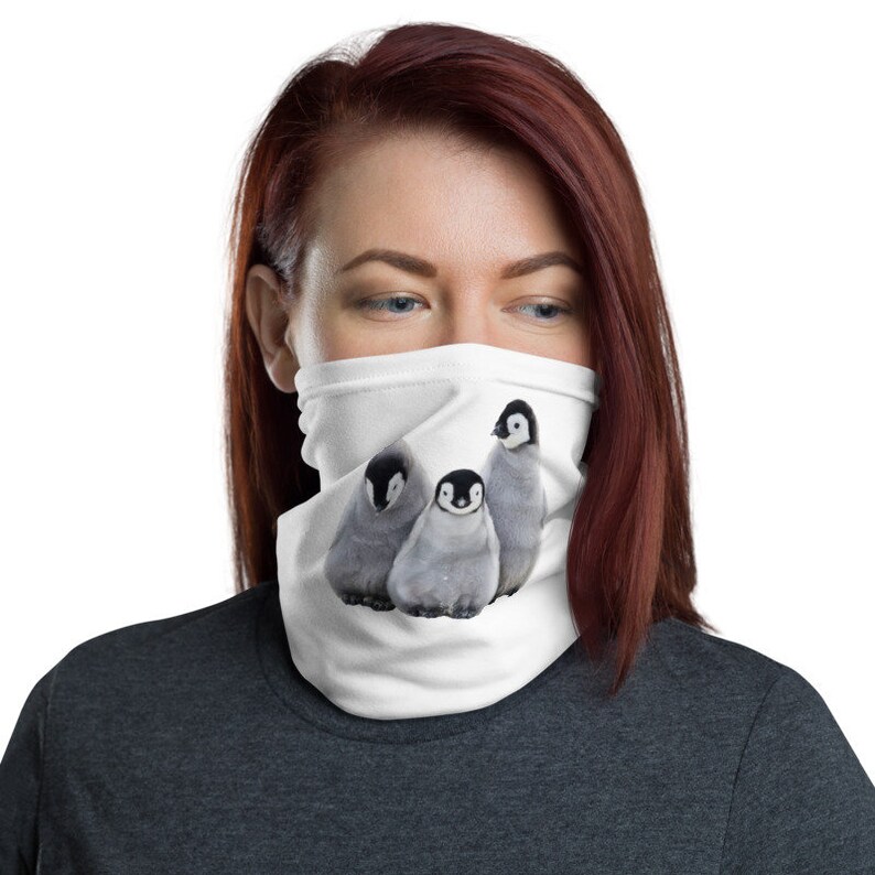 Penguin Face Mask Penguins Face Mask Penguin Neck Gaiter Etsy