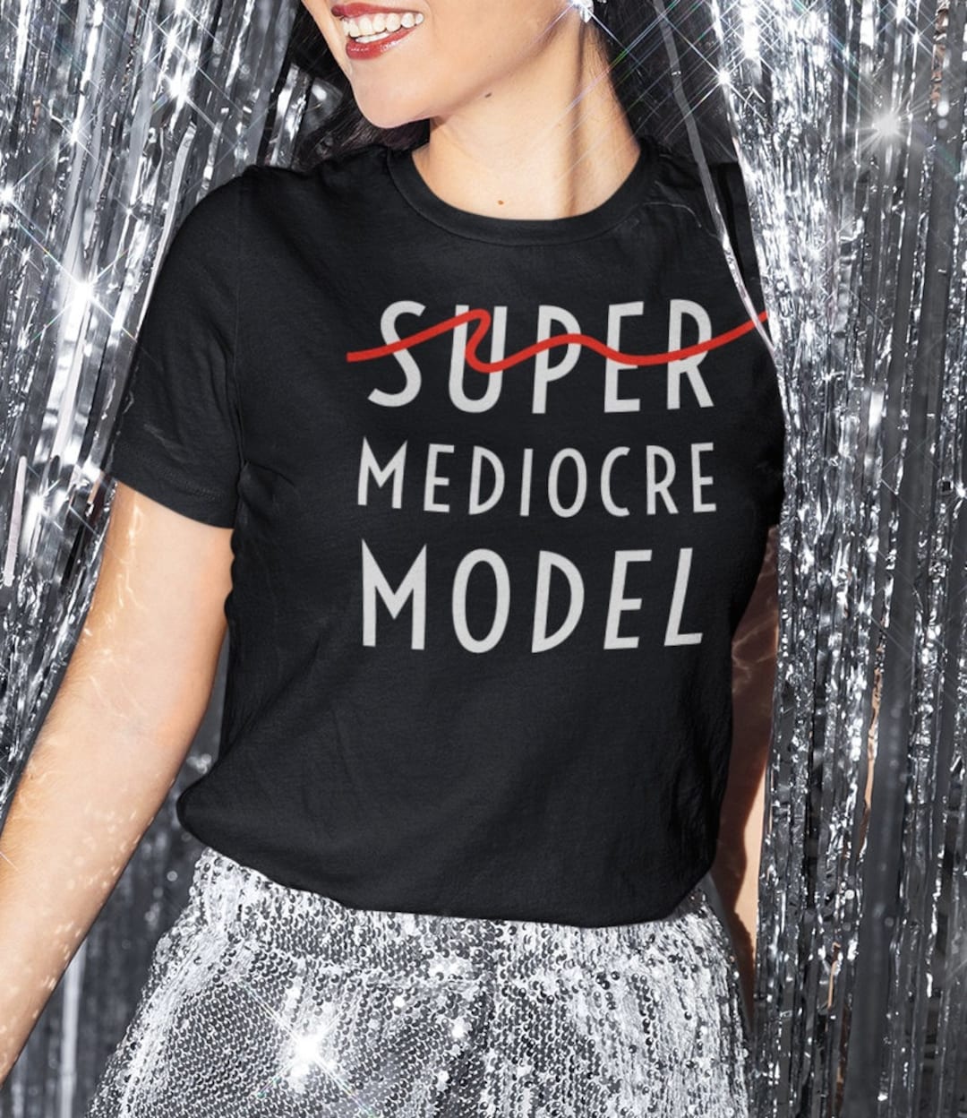Super Model Tshirt, Mediocre Model, Funny Model Shirt, Average Person ...