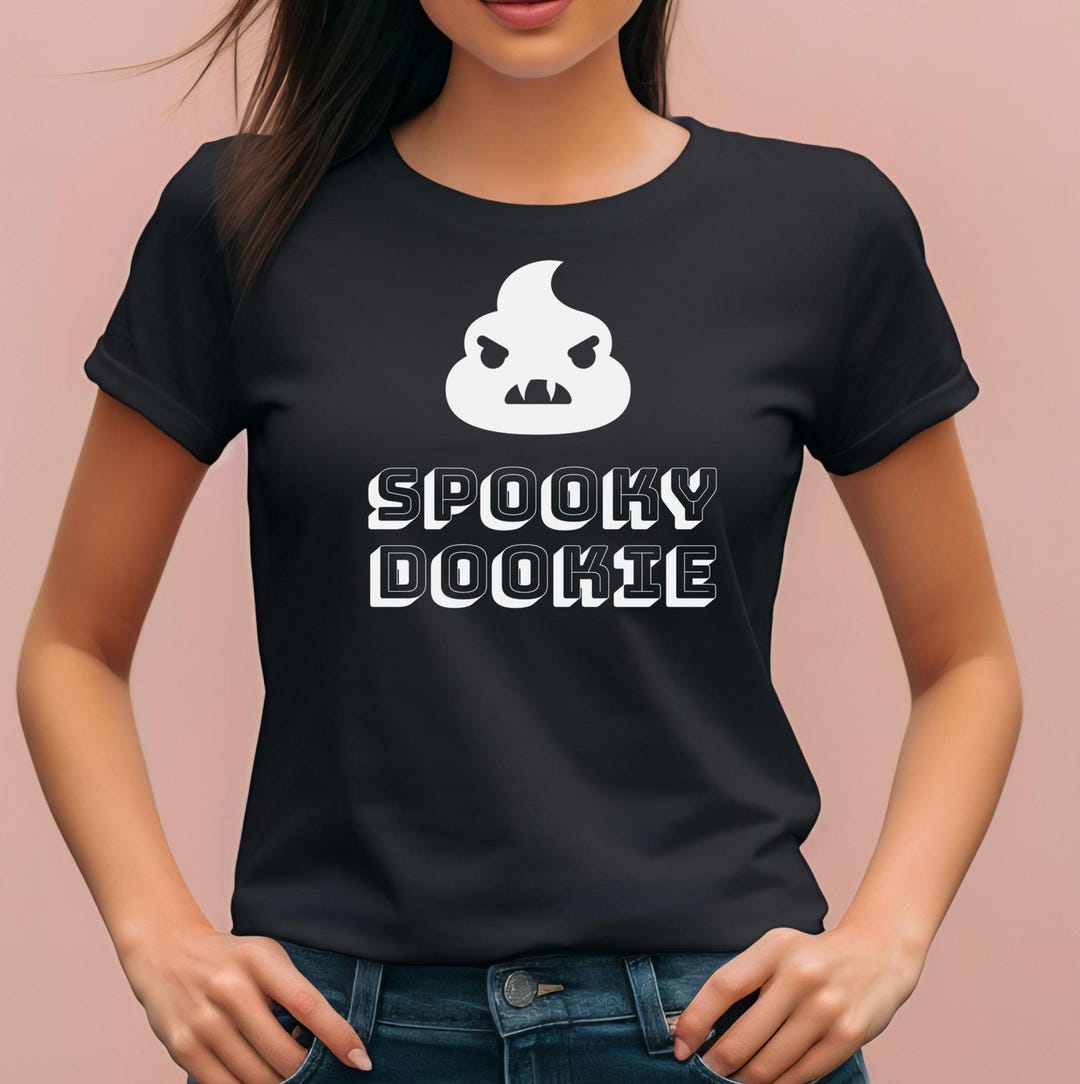 Spooky Dookie Emoji Shirt, Poop Shirt, Funny Halloween Tshirt, Vampire ...