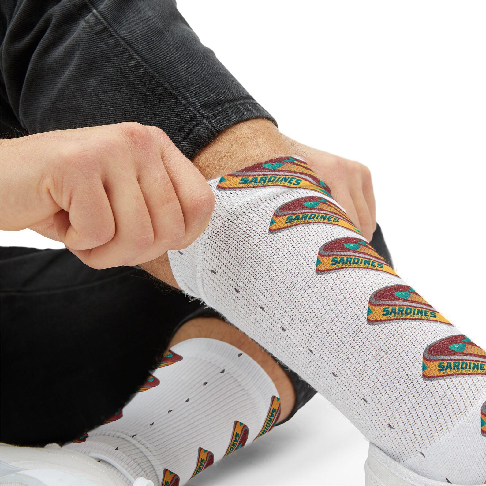 Sardine Can Fisherman Socks, Nautical Feet Warmers, Ocean Theme Apparel ...