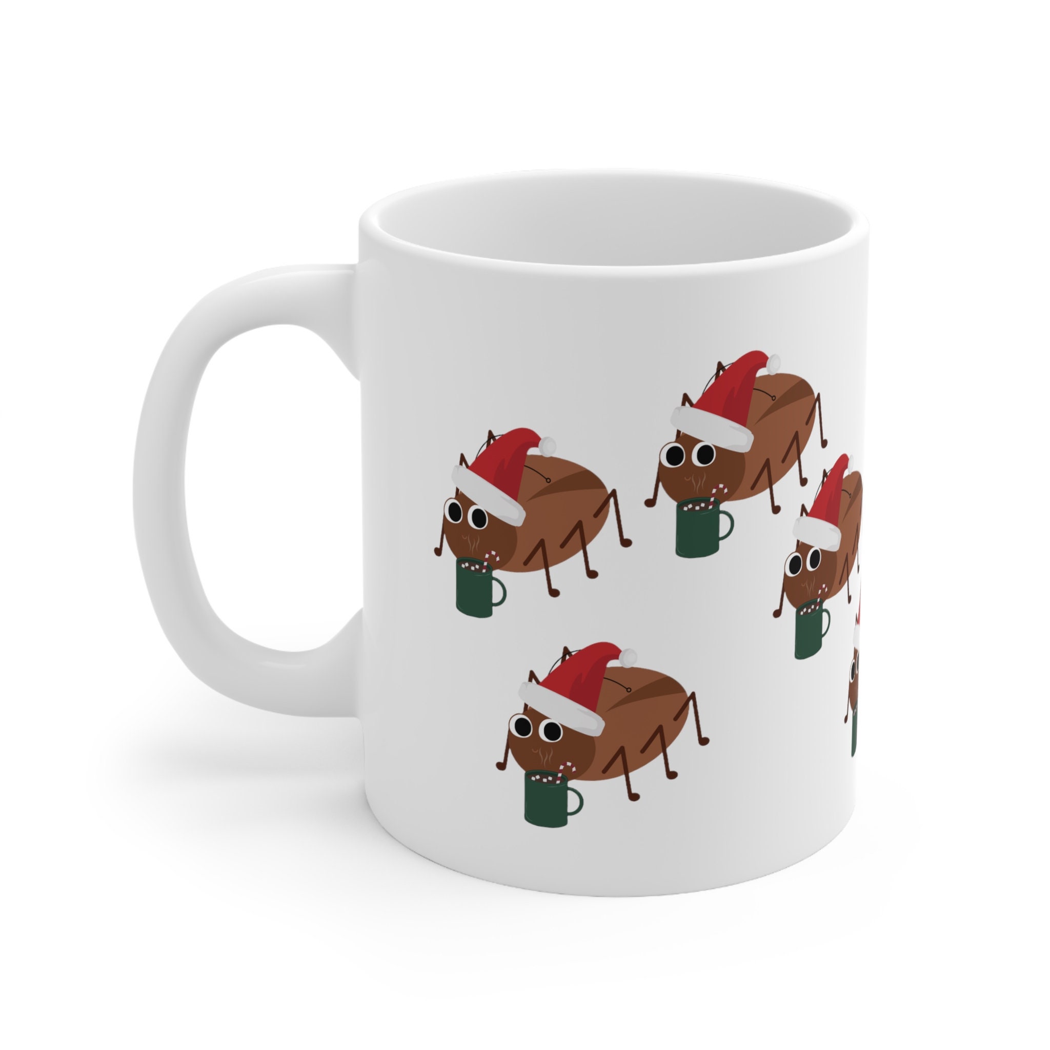 Christmas Cockroach Cup, Christmas Themed Cockroach Gift, Cockroach ...